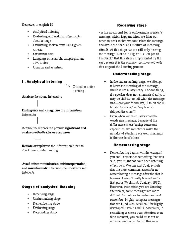 Analyze The Sound Listened To PDF Verb Noun