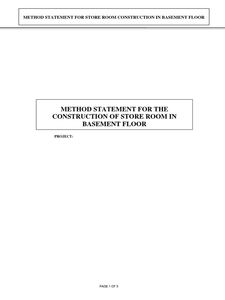 BLOCK WORK Method Statement | PDF | Building | Mortar (Masonry)