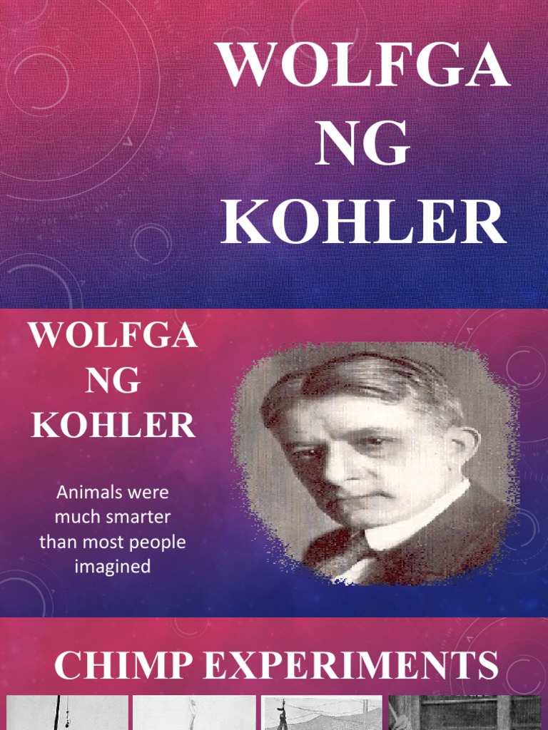 Wolfgang Kohler | PDF