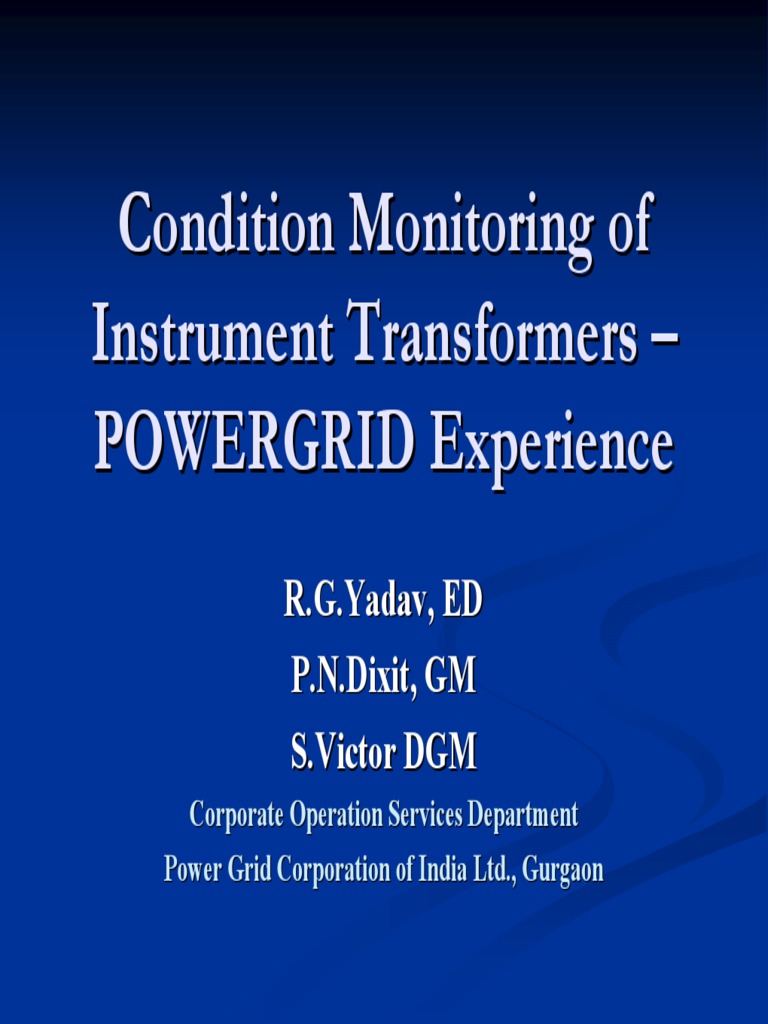 Transformer Condition Monitoring Insights | PDF | Transformer | Capacitor
