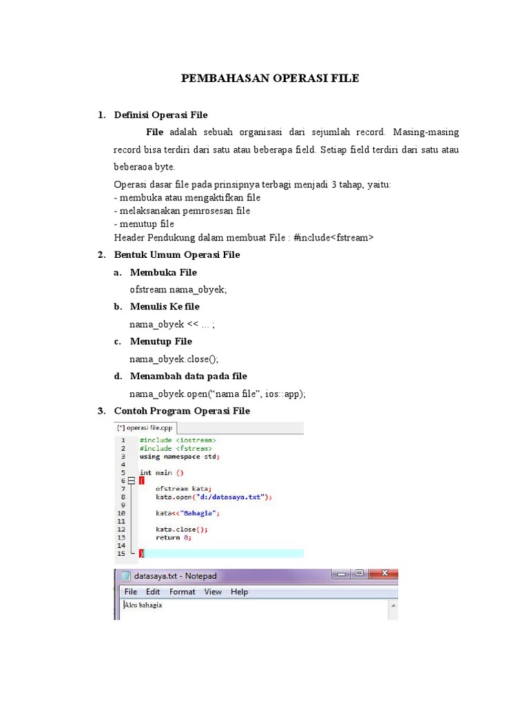 Contoh Operasi File | PDF | Hukum