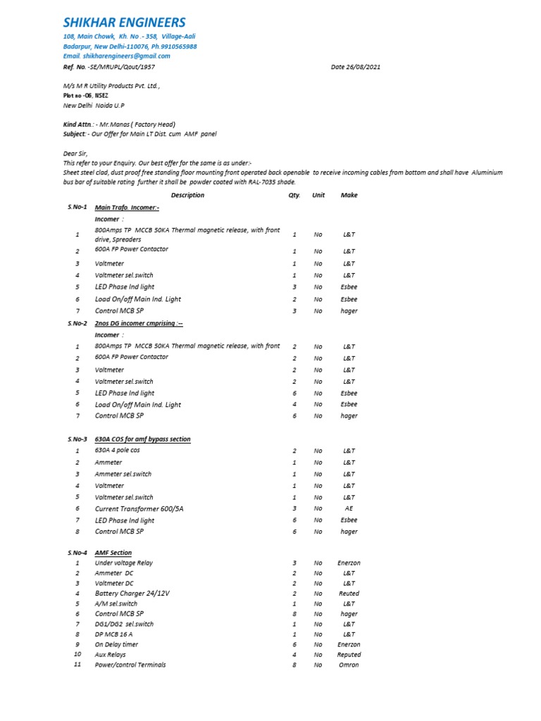 s1957 Mru Main Panel | PDF | Tools | Manufactured Goods