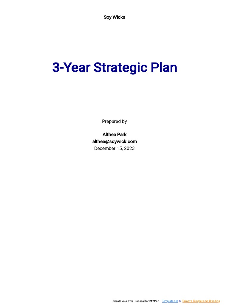 3 Year Strategic Plan Template | PDF | Sales | Retail
