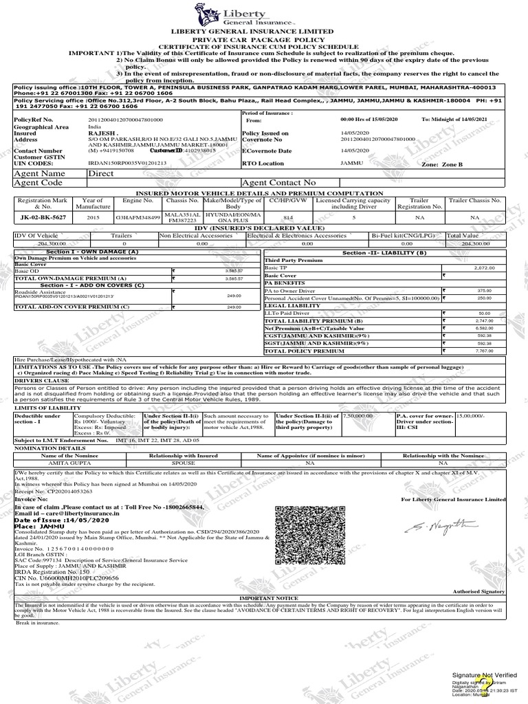 Agent Name Direct Agent Code Agent Contact No: Private Car Package ...