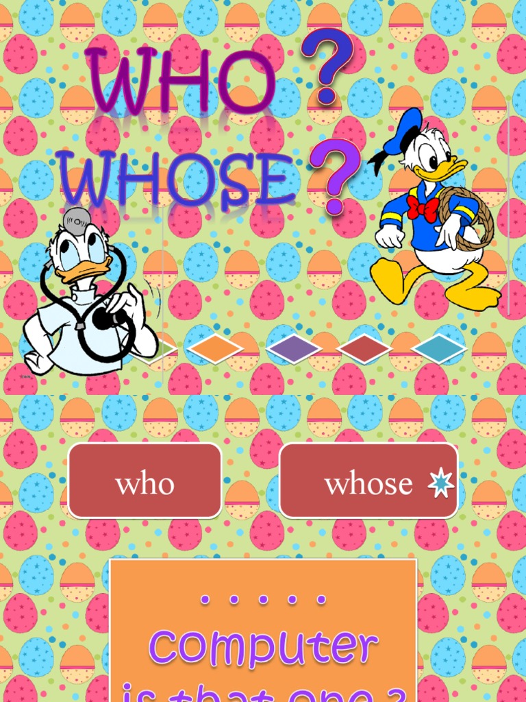 Who or Whose Classroom Posters Fun Activities Games - 46403 | PDF