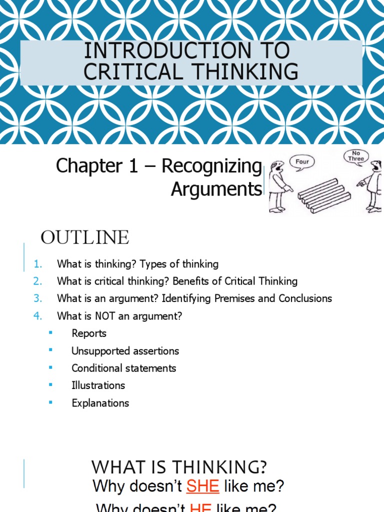 CRT3201 Chapter 1 - Recognizing Arguments | PDF | Argument | Critical ...