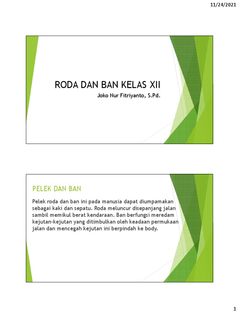 Roda Dan Ban Kelas Xii | PDF