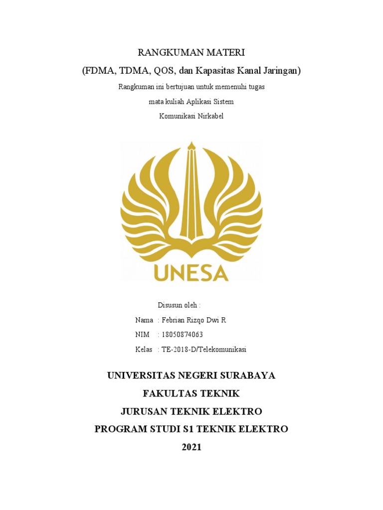 FDMA, TDMA Dan Kanal | PDF
