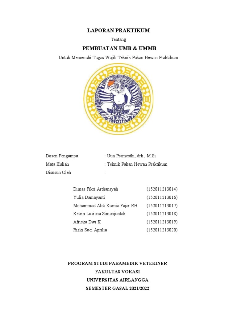 Laprak Pembuatan Umb & Ummb | PDF