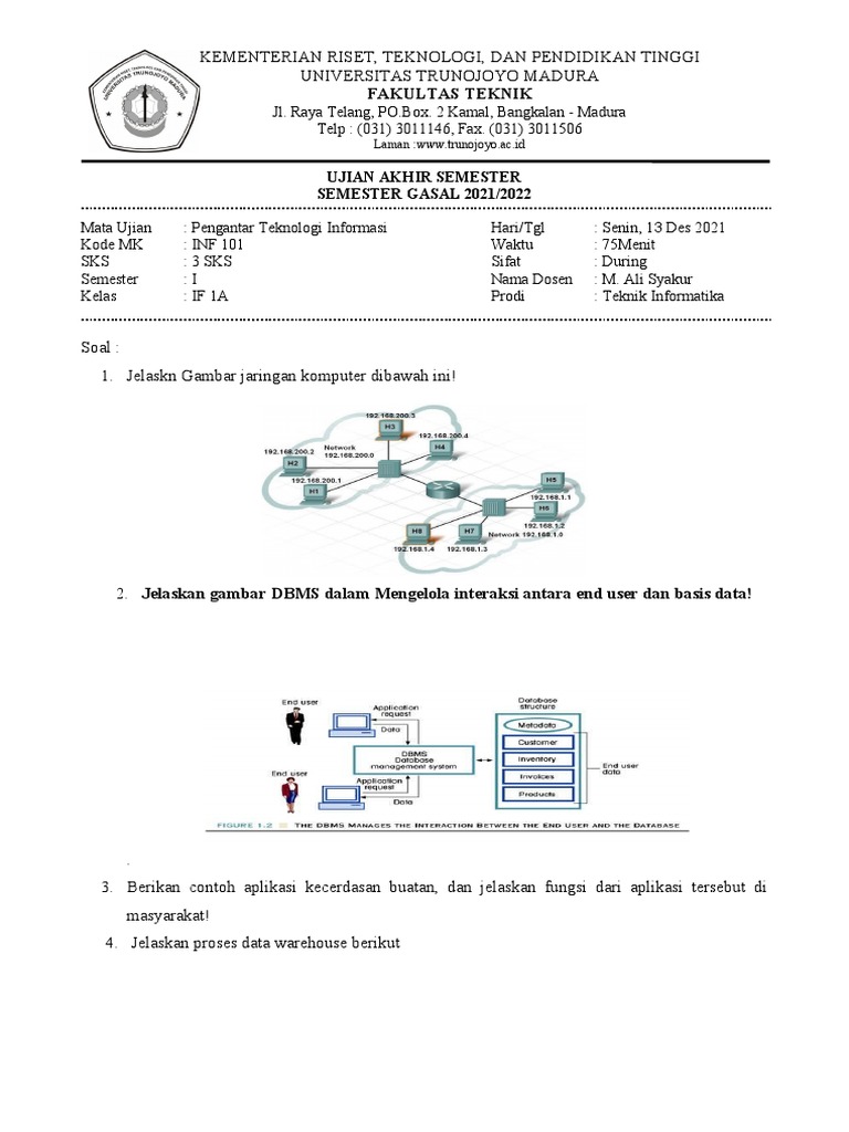 Soal Uas Pti | PDF | Komputer