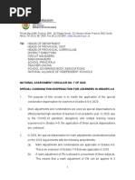 National Assessment Circular No.5 of 2022 | PDF