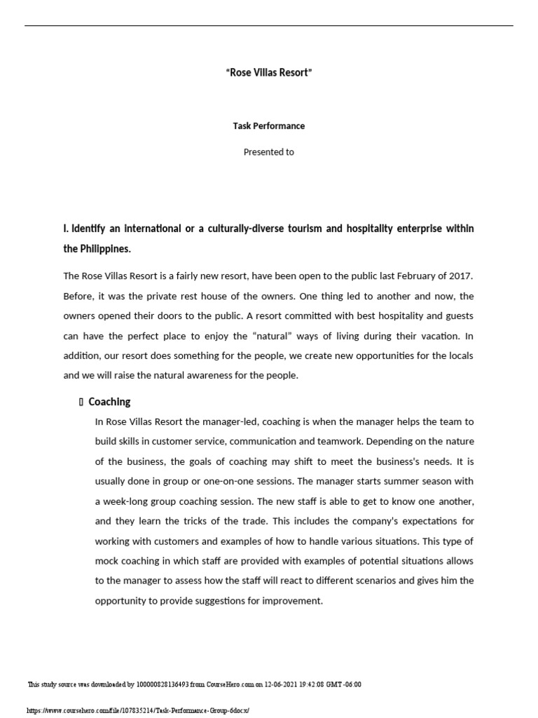 Task Performance Group 6 Download Free Pdf Competence Human