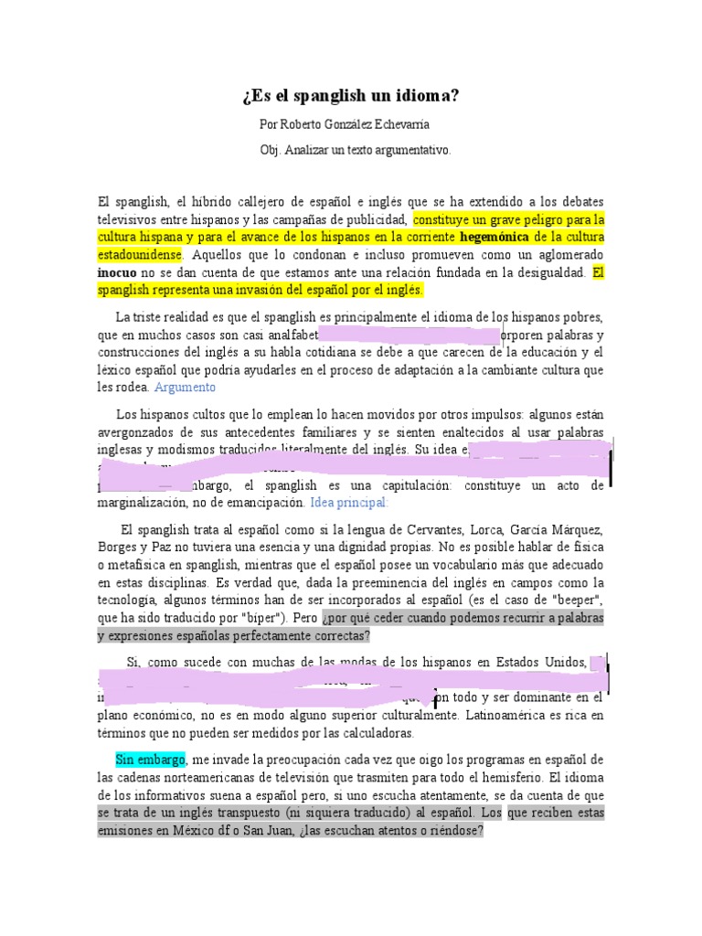 Clase 23 Spaninglish | PDF | Lengua española | America latina