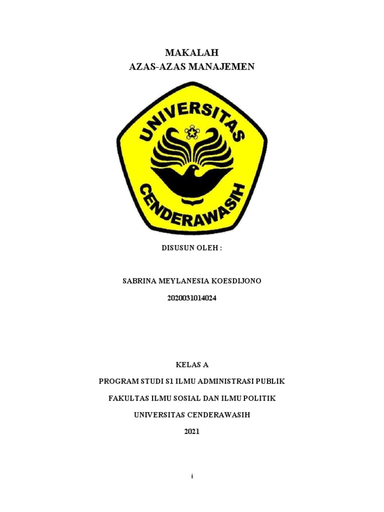 Makalah Azas-Azas Manajemen | PDF | Karier & Perkembangan