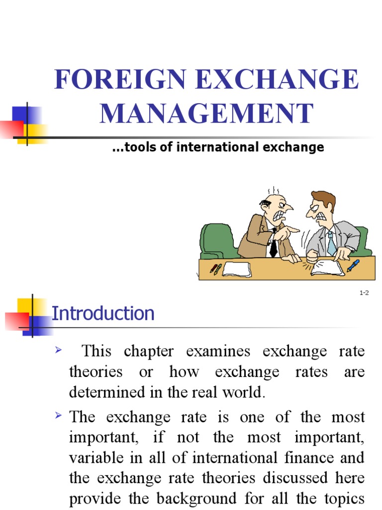 Foreign Exchange Management: Tools of International Exchange | PDF ...