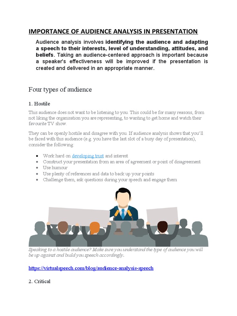 Importance of Audience Analysis in Presentation | PDF ...