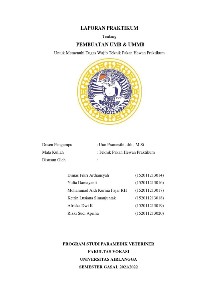 Laprak Pembuatan Umb & Ummb | PDF