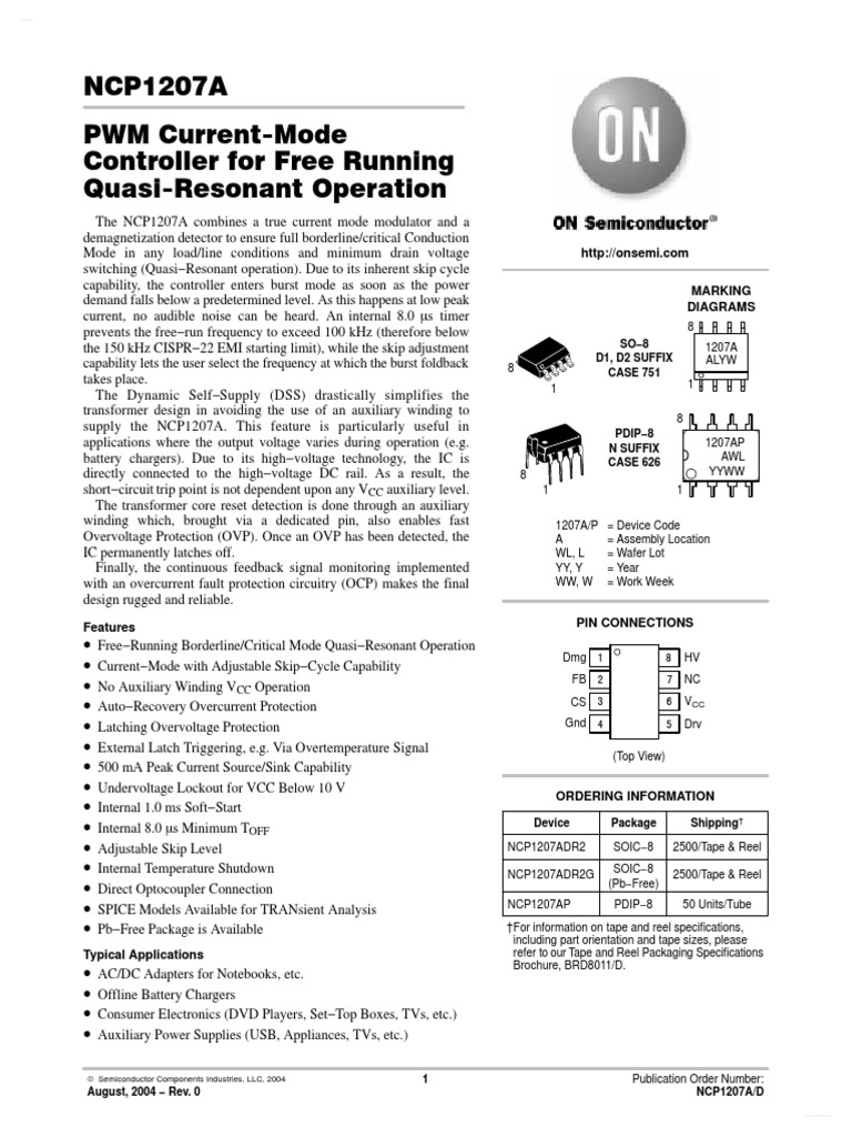 1207A-ON Semiconductor | PDF | Power Supply | Transformer