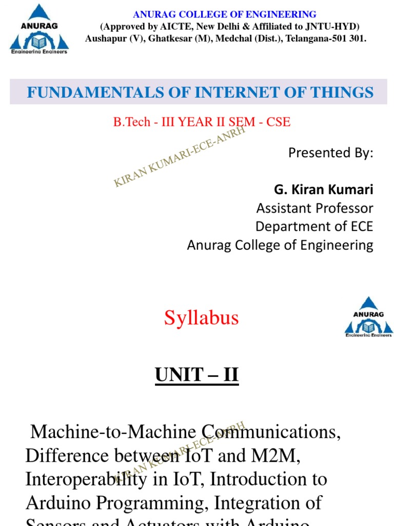 F-IoT Unit-2 | PDF | Internet Of Things | Arduino
