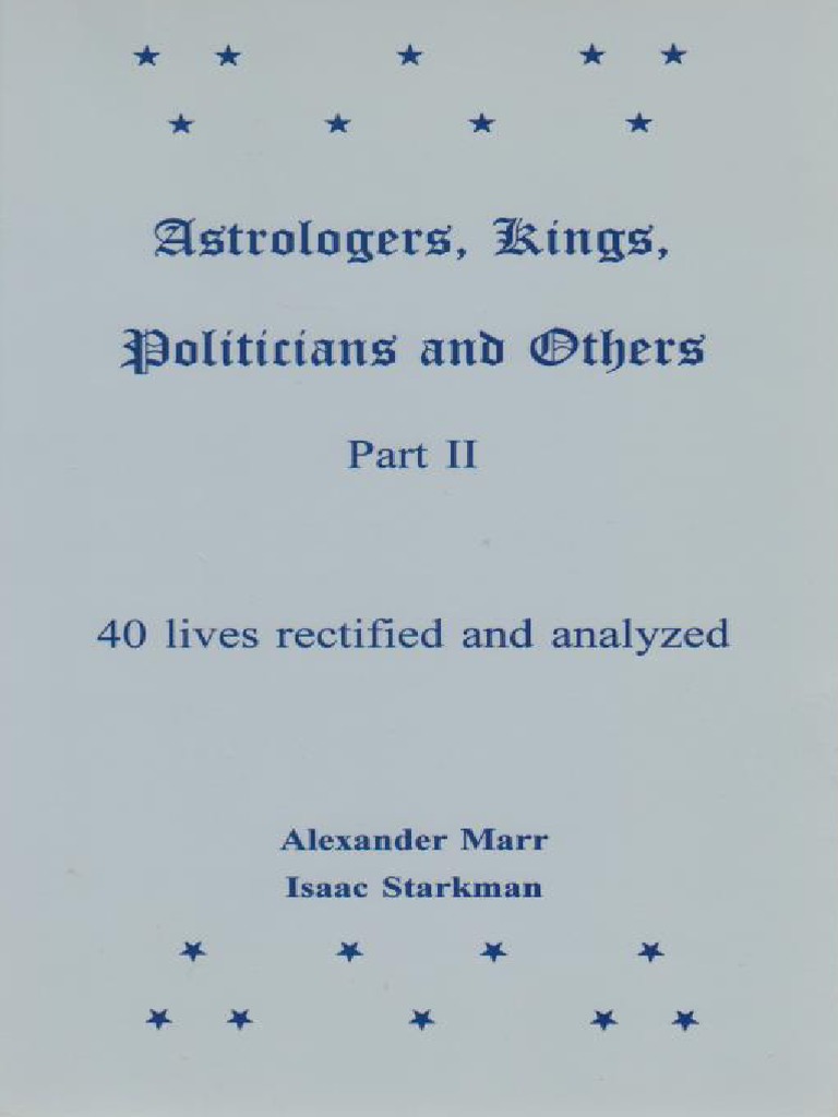 Alexander Marr - Astrologers, Kings, Politicians and Others - Part II | PDF