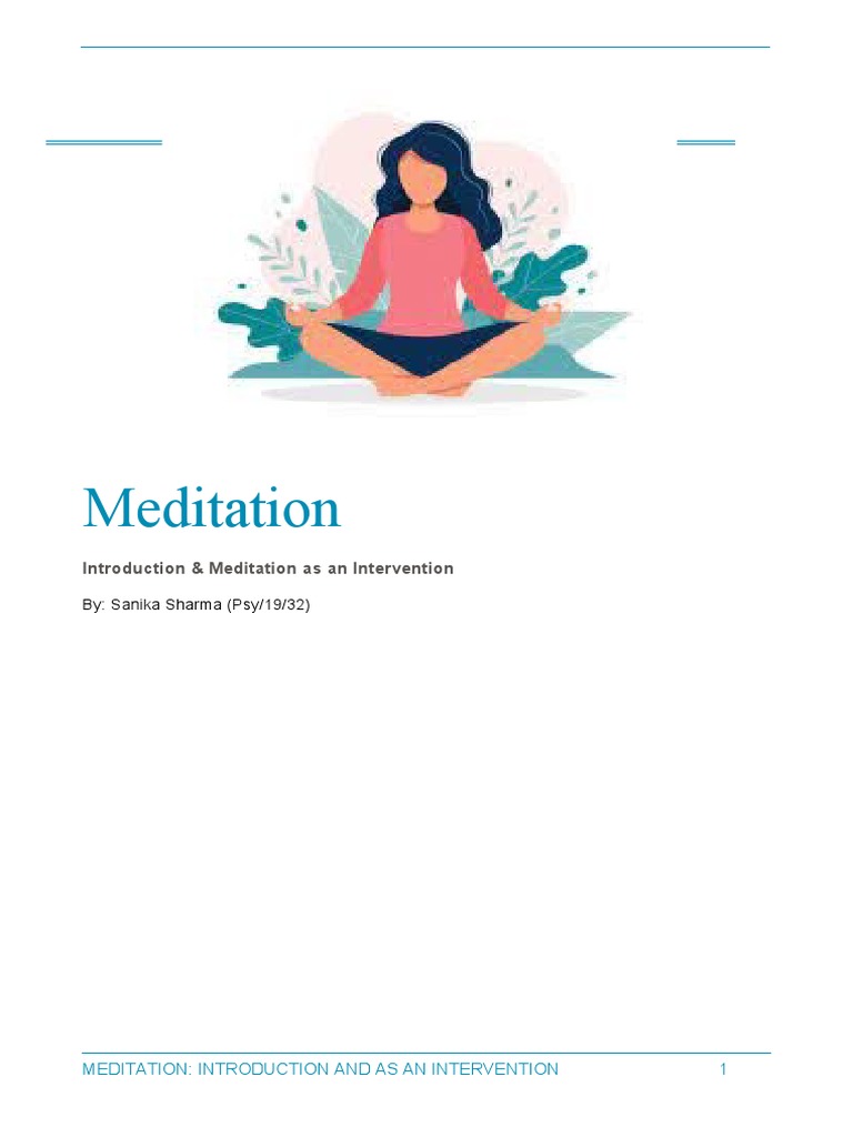 Meditation: History and Benefits Explained | PDF | Meditation | Mindfulness