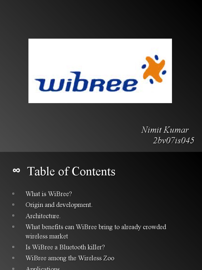 Wibree Presentation | PDF | Bluetooth | Wi Fi