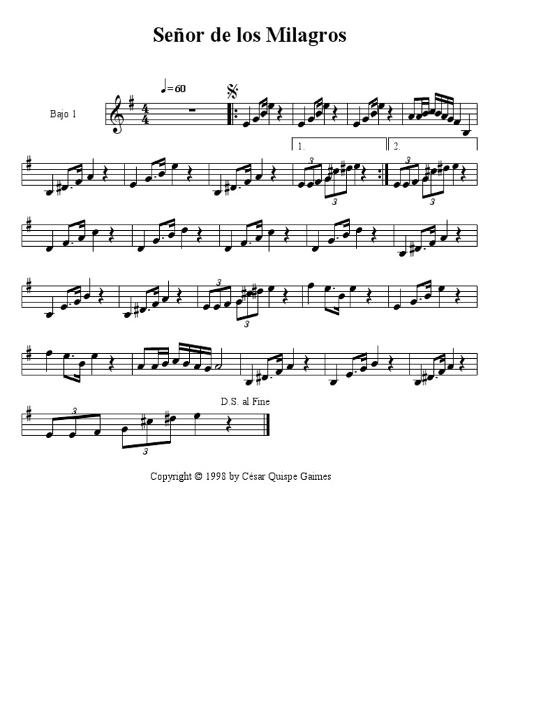 Señor de Los Milagros Himno | PDF | Aerophones | Musical Instruments