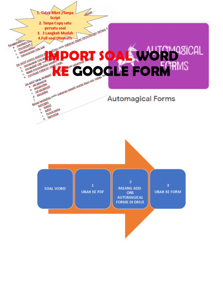Cara Import Soal Word Ke Google Form | PDF