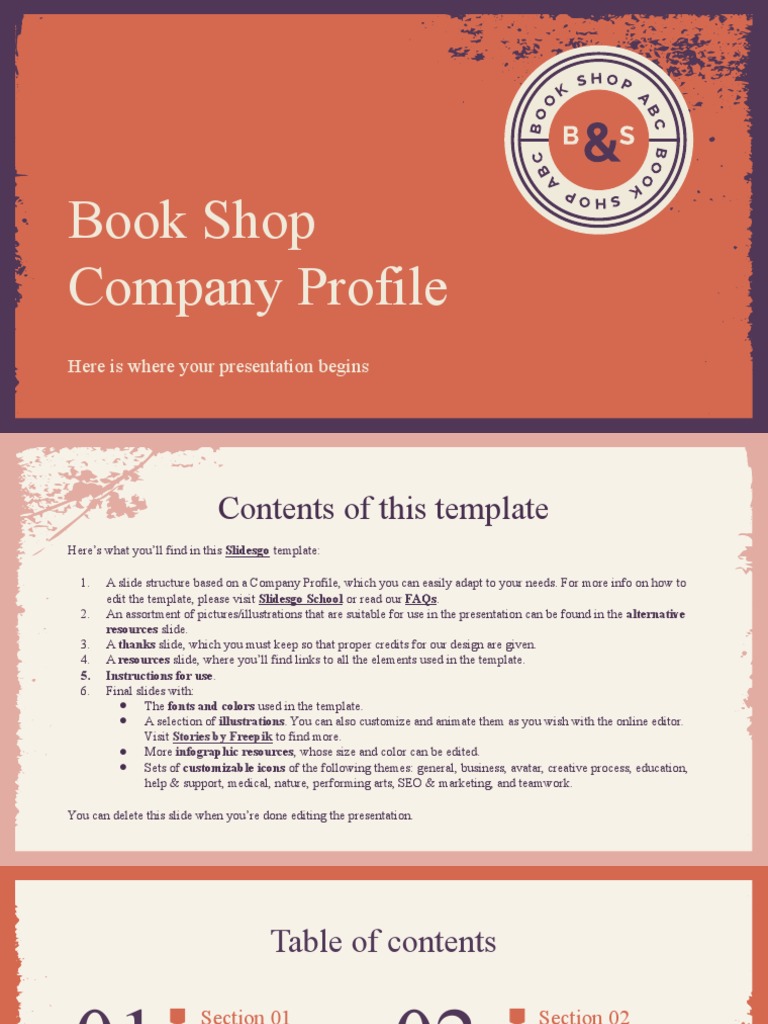 Book Shop Company Profile by Slidesgo | PDF | Planets | Mercury (Planet)