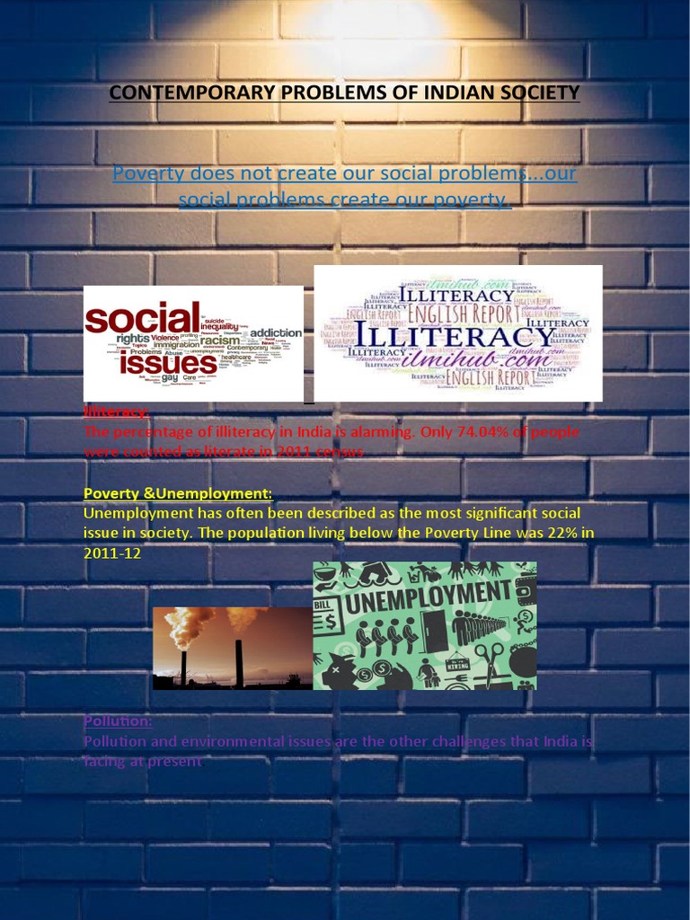 Contemporary Problems of Indian Society Final | PDF