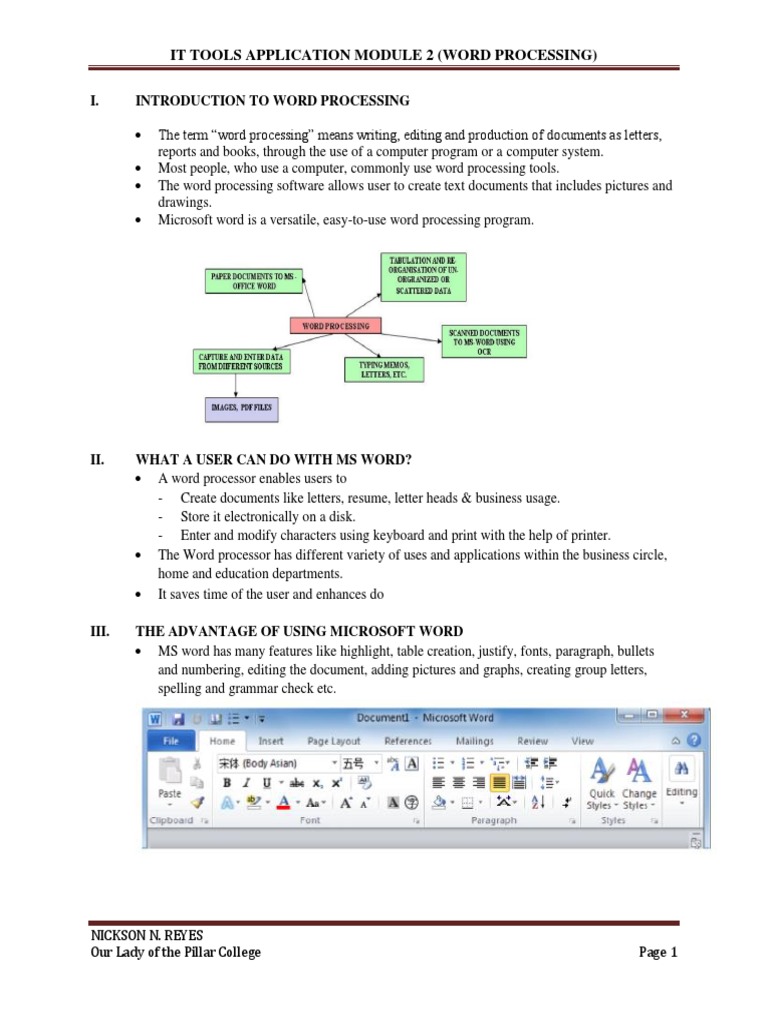 Module 2 (Word Processing) | PDF | Computer File | Cursor (User Interface)