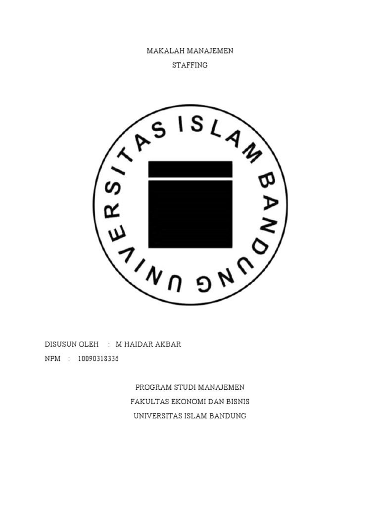 M Haidar Akbar - 10090318336 - Manajemen - H | PDF M Haidar Akbar - 10090318336 - Manajemen - H | PDF
