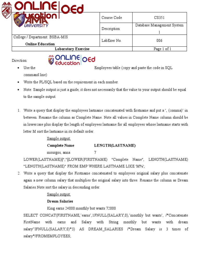 Week010 SingleRow LabExer006 ZENZ | PDF | Data | Information Retrieval