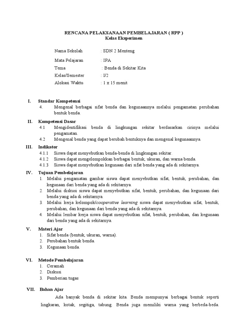 Lampiran RPP | PDF | Karier & Perkembangan