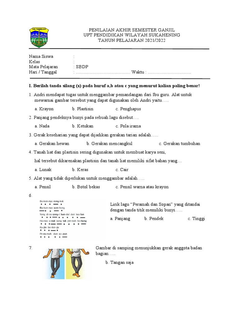 Soal SBDP Kelas 2 | PDF