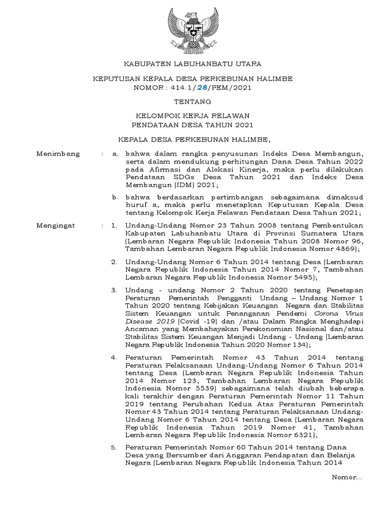 Sk. Pokja SDGS | PDF