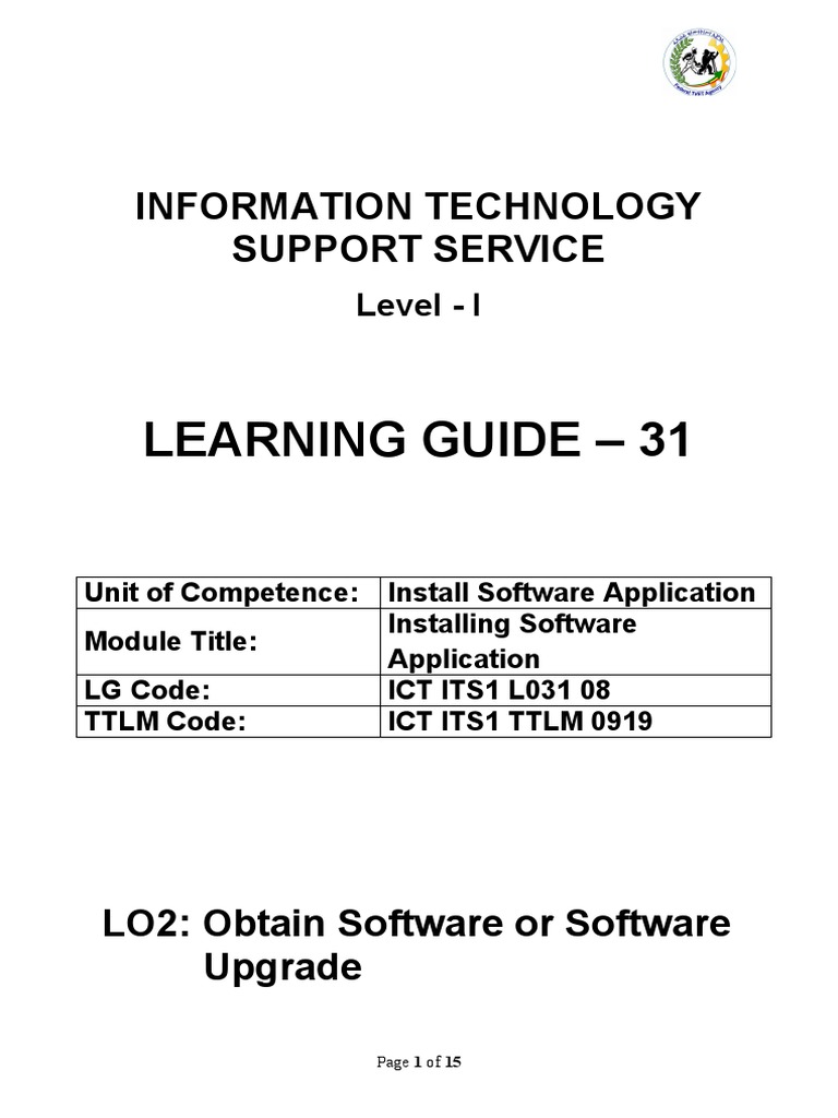 Learning Guide - 31: Information Technology Support Service | PDF ...