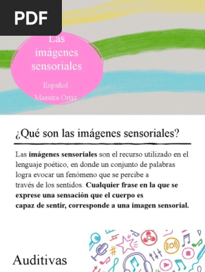 Poemas Sensoriales Para Ninos KINDER 5C