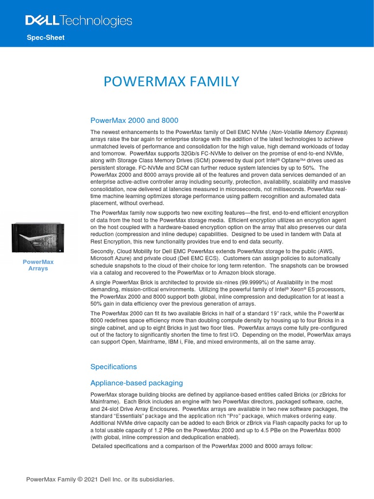 h16739 Powermax 2000 8000 Ss | PDF | Computer Data Storage | Computer Science