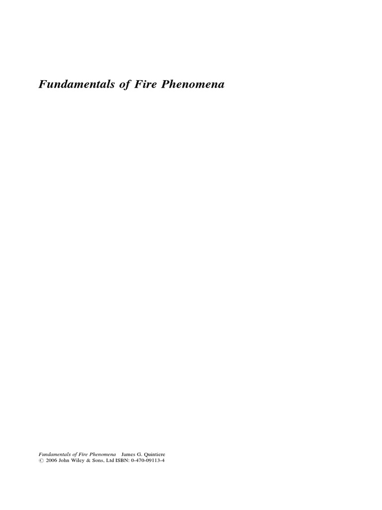 44 - Fundamentals of Fire Phenomena | PDF | Combustion | Heat