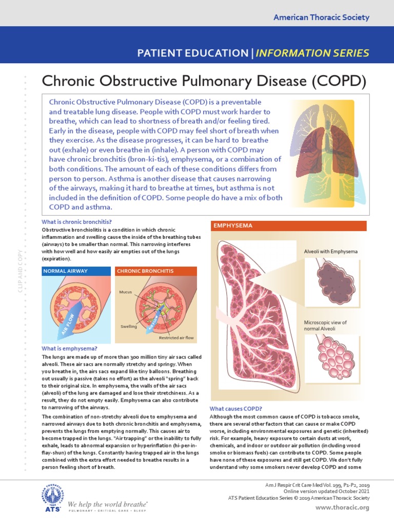 Chronic Obstructive Pulmonary Disease (COPD) : Patient Education | PDF ...