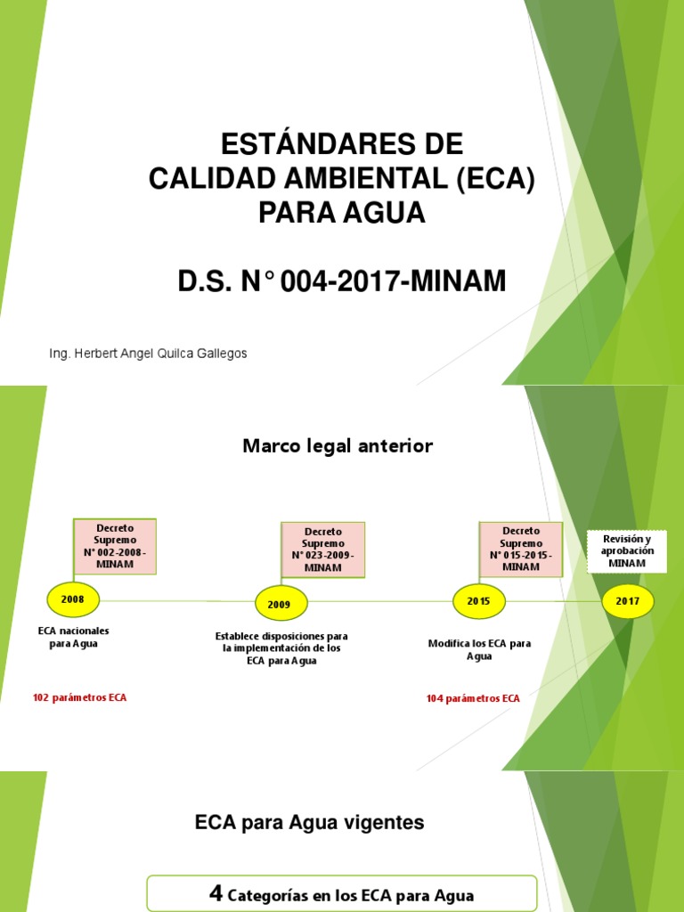 ECA Agua Perú 2017 | PDF | Contaminación | Agua