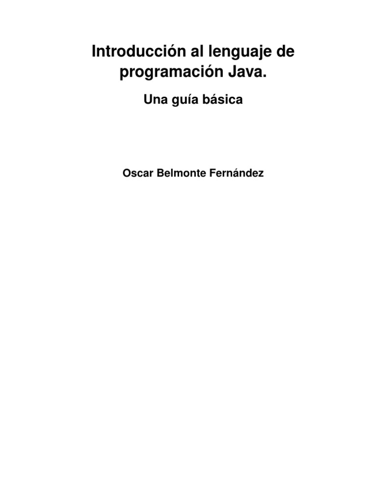 Intro Java | PDF | Java (lenguaje de programación) | C