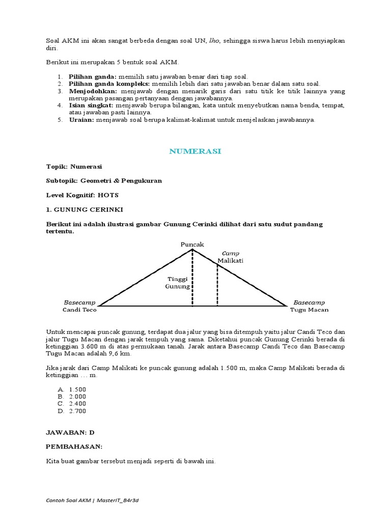 Latihan Soal AKM | PDF