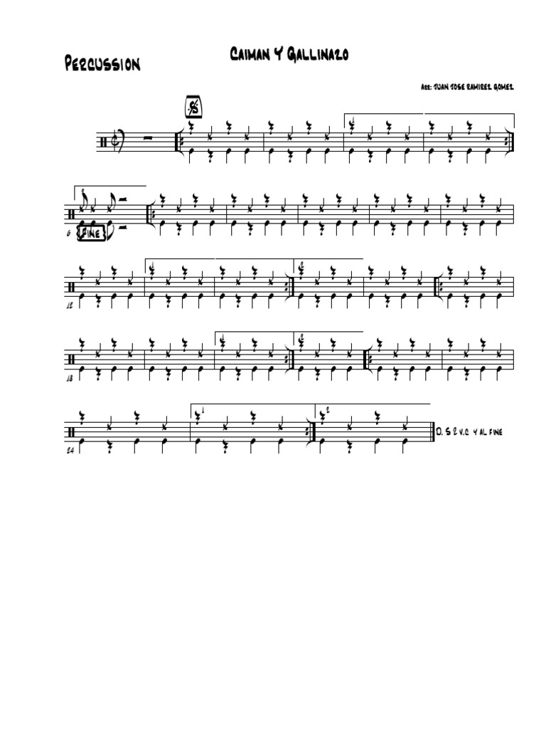 Caiman y Gallinazo - 021 Percussion | PDF