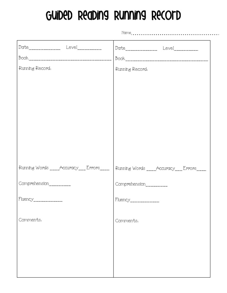 Running Record | PDF | Finance & Money Management