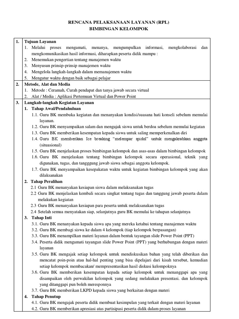 RPL Bimbingan Kelompok | PDF