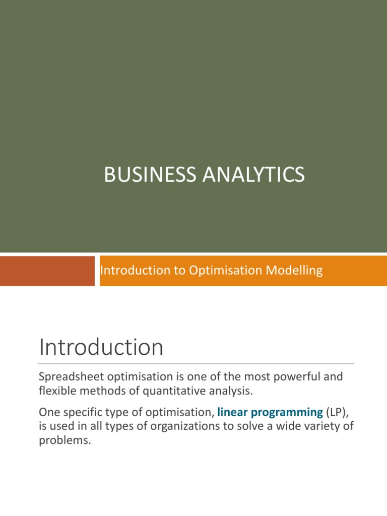9 Introduction To Optimisation Pdf Mathematical Optimization