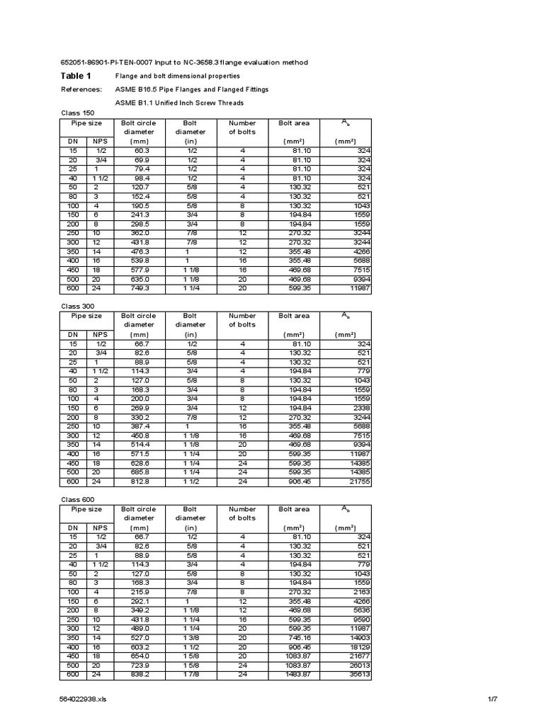 Input To NC-3658.3 Flange Evaluation Method | PDF | Screw | Plumbing