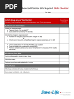 BLS Skills Checklist | PDF | Cardiopulmonary Resuscitation | Medical ...